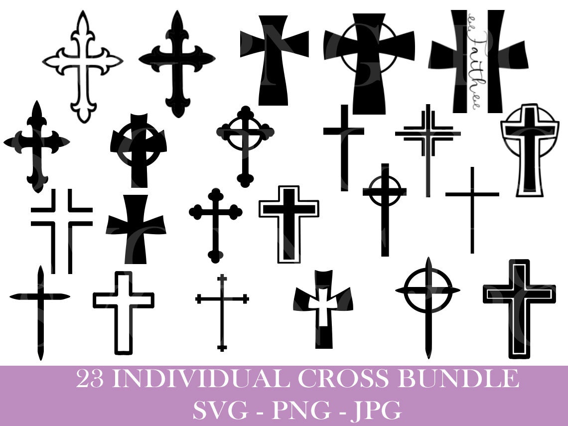 Cross SVG Bundle cross Svg Silhouette Files Crosses Vector | Etsy