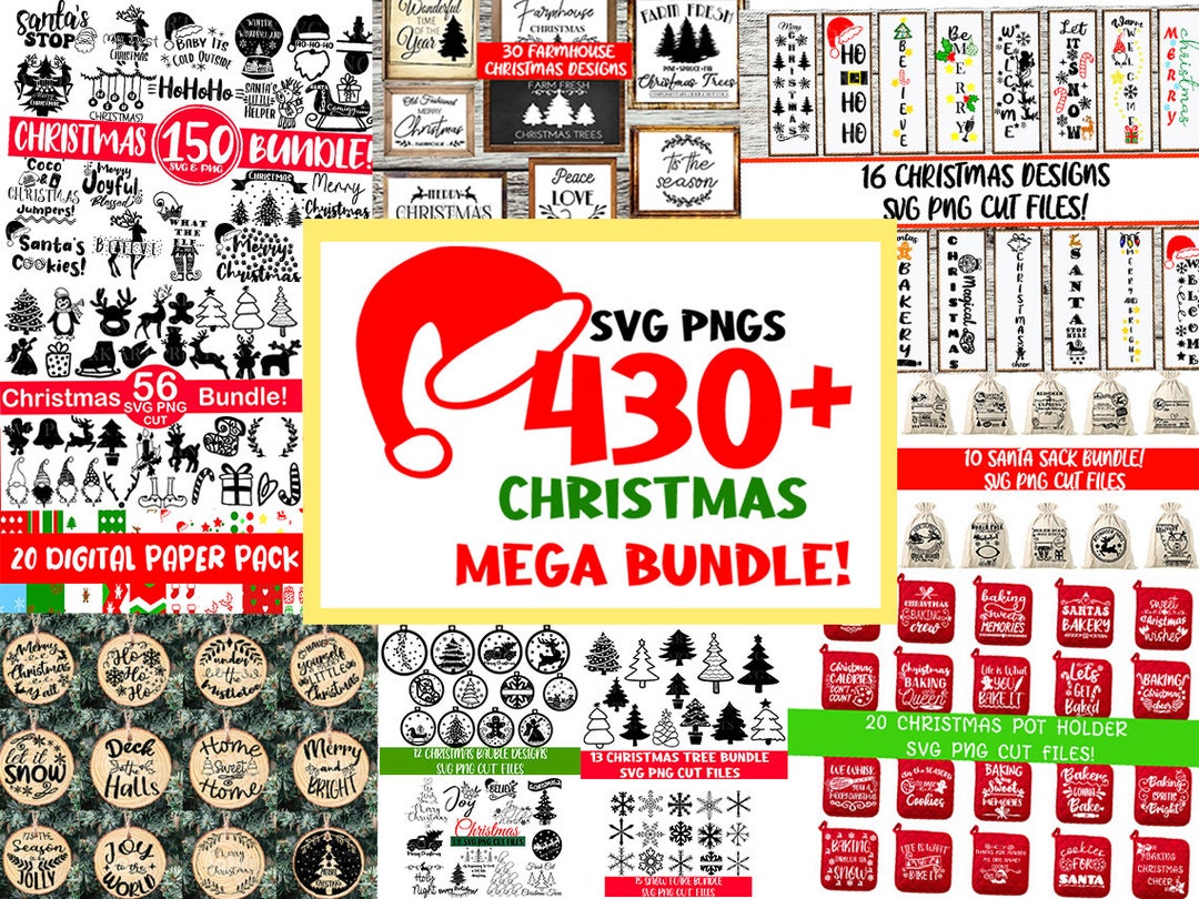 CHRISTMAS MEGA BUNDLE, Christmas Svg, Winter Svg, Holidays Svg, Cut ...