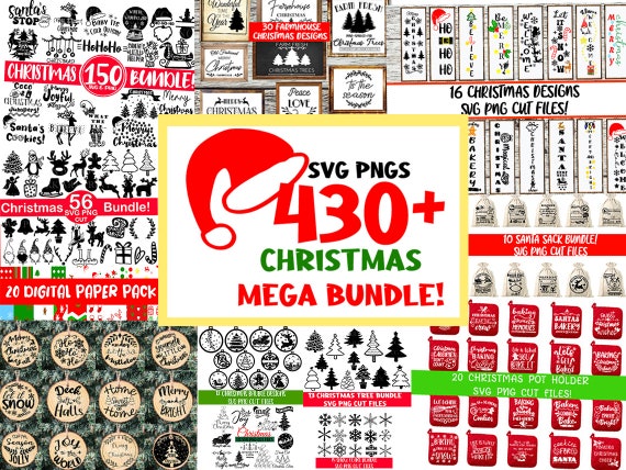 CHRISTMAS MEGA BUNDLE Christmas Svg Winter Svg Holidays - Etsy