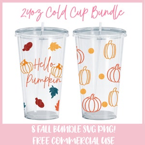 Autumn No Hole SVG, Fall Cup Wrap Svg, Autumn Full Wrap Svg,pumpkin ...