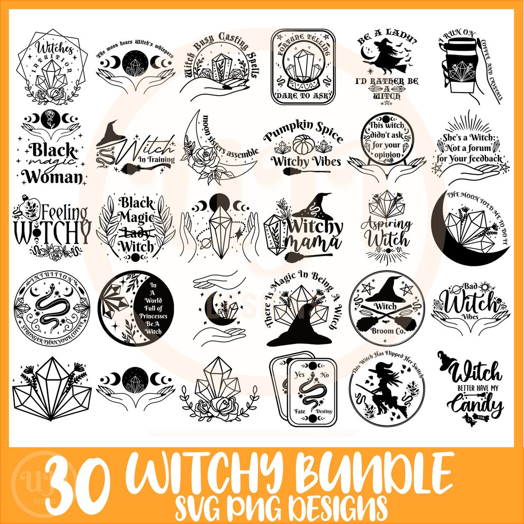 Witchy SVG Bundle, Witchy Quotes Svg, Witch Svg Shirt, Magic Quote Svg ...