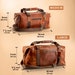 Personalized Fathers Day Gift, Brown Leather Duffle Bag for Dad ...