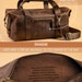 Personalized Fathers Day Gift, Brown Leather Duffle Bag for Dad ...