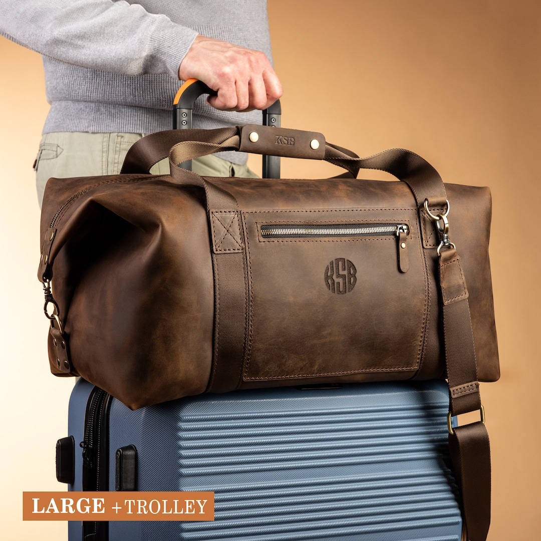 Personalized Weekender Bag Gift for Groomsmen, Engraved With Monogram ...