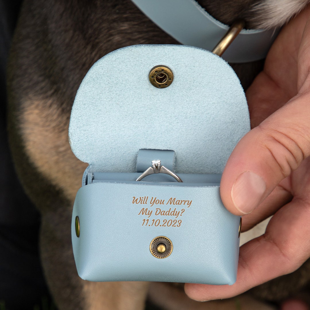 Dog Ring Bearer Pouch, Cream Pet Wedding Ring Pouch for Dog Best Man ...