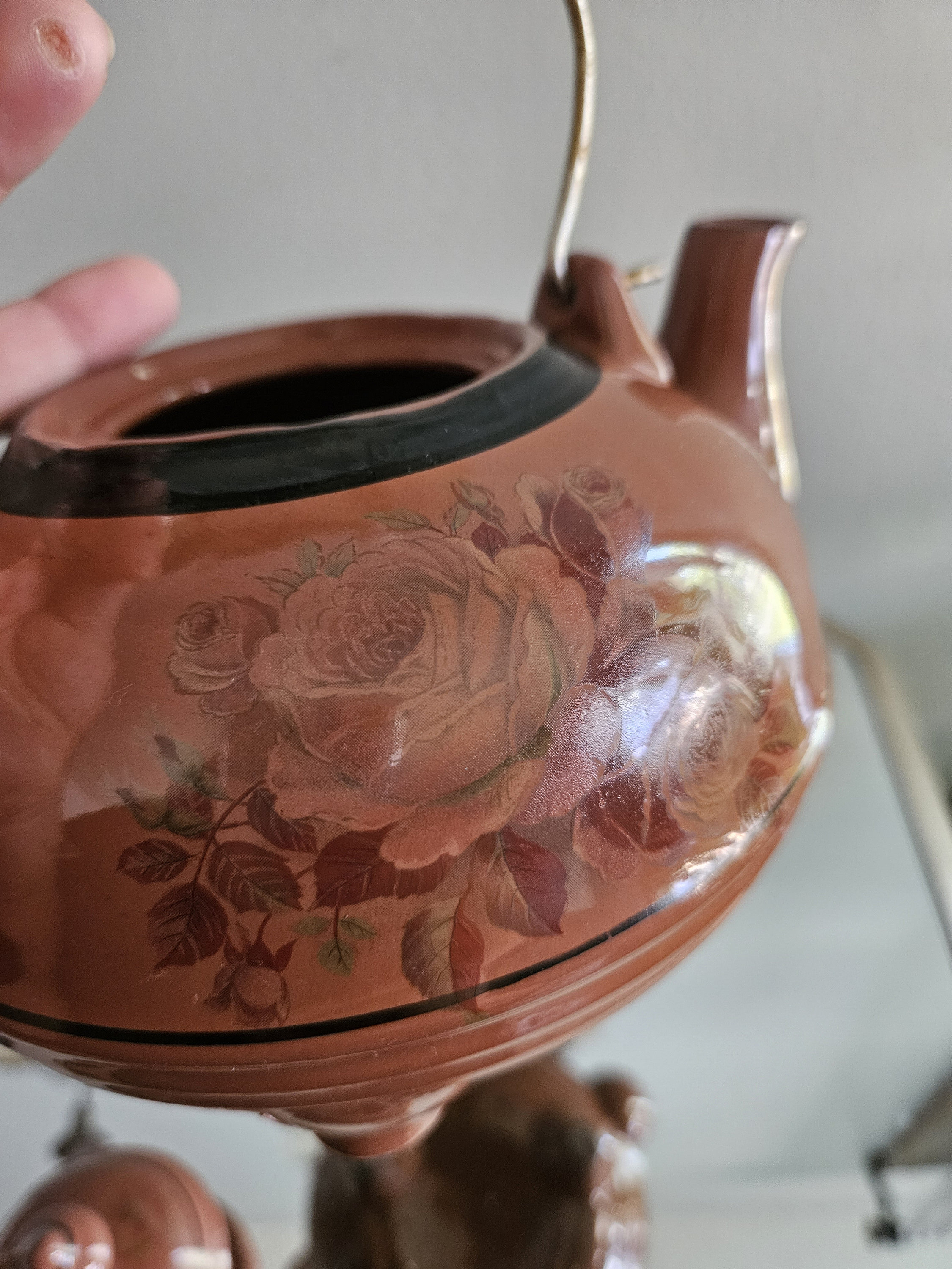 Vintage Teapot With Coil Handle - Etsy