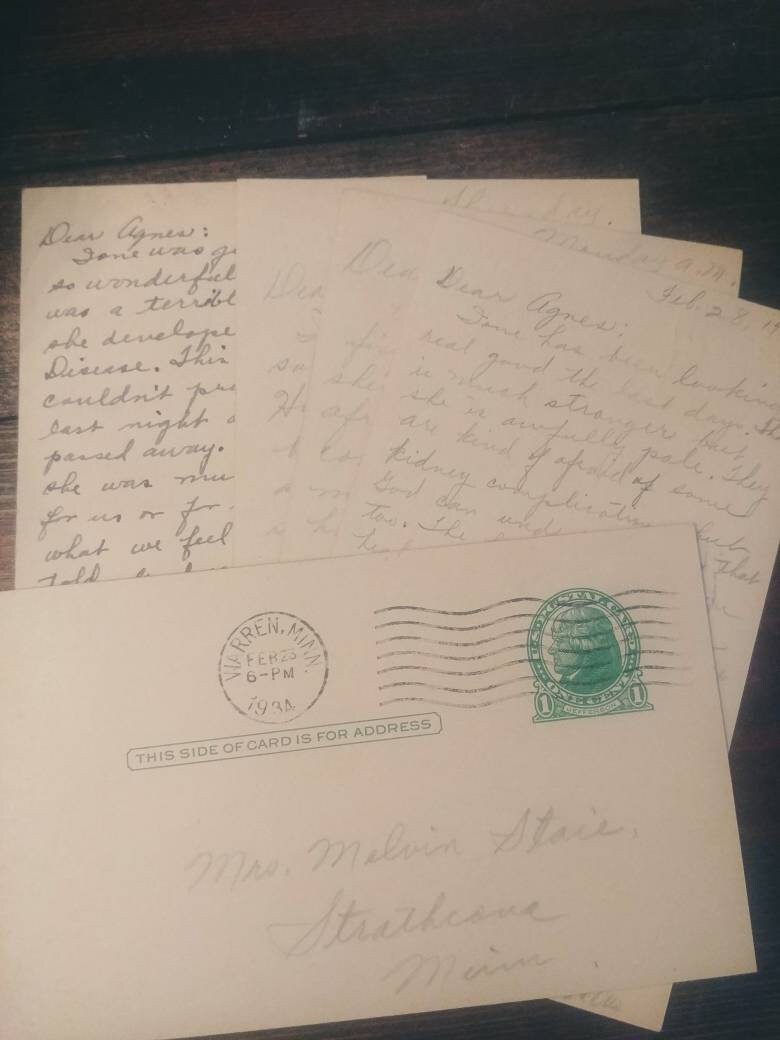 Vintage Hand Written Letters Post Mortem Photography Tragic Story - Etsy