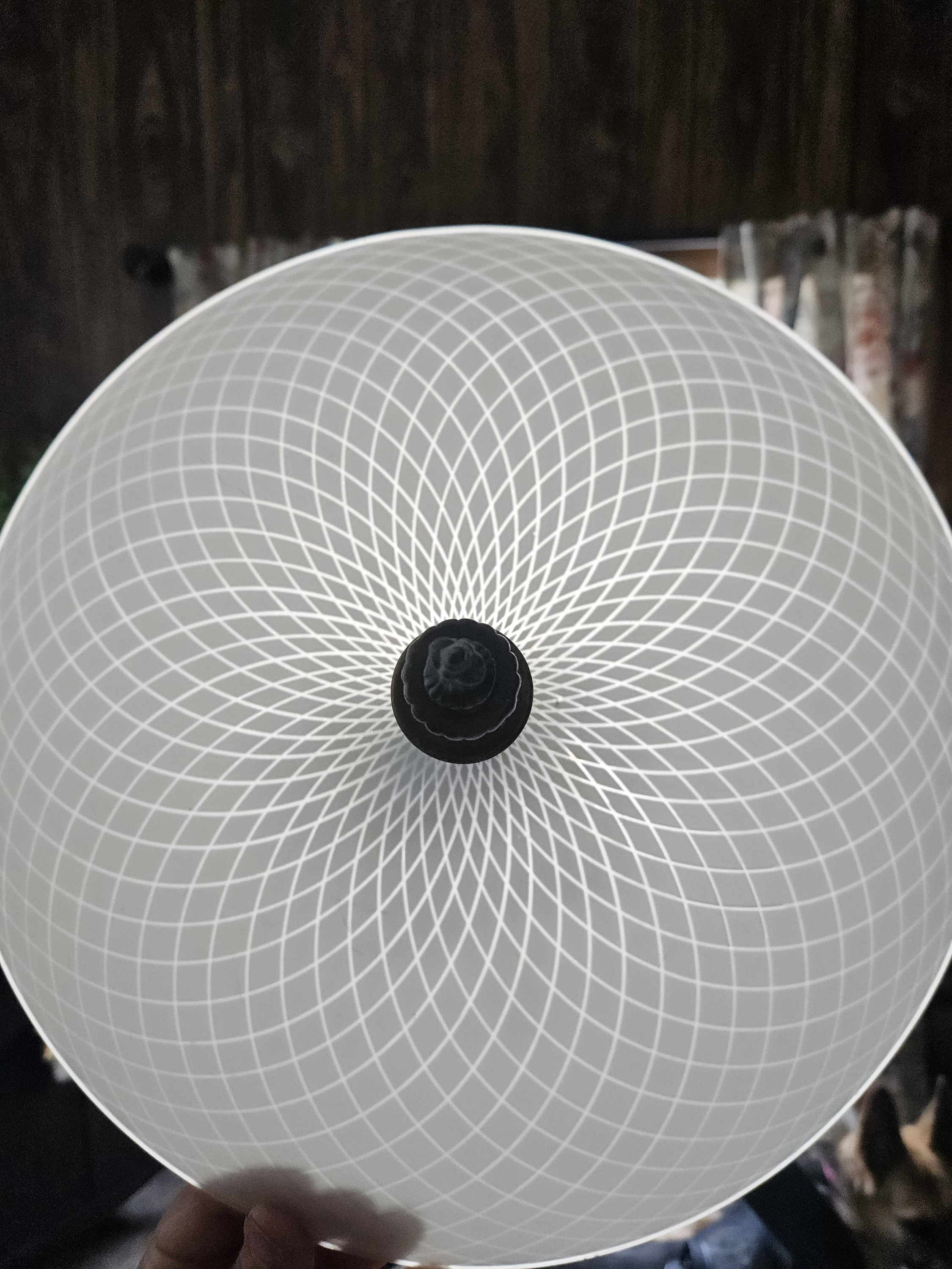 Vintage UFO Flying Saucer Ceiling Fixture / Geometric Swirl Glass - Etsy