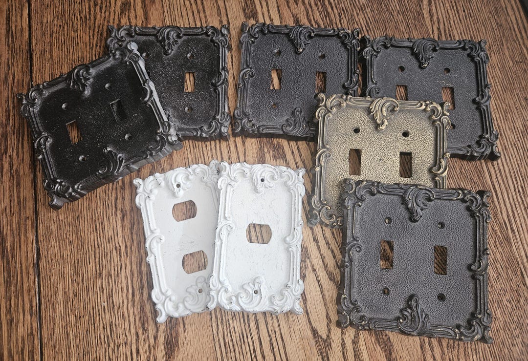 Vintage Brass Double Switch Light Covers Lot - Etsy