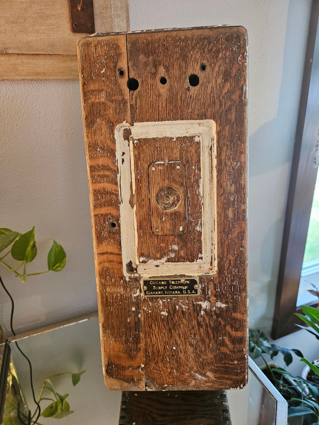 Antique Hand Crank Telephone Box * Chicago Telephone Co. - Etsy