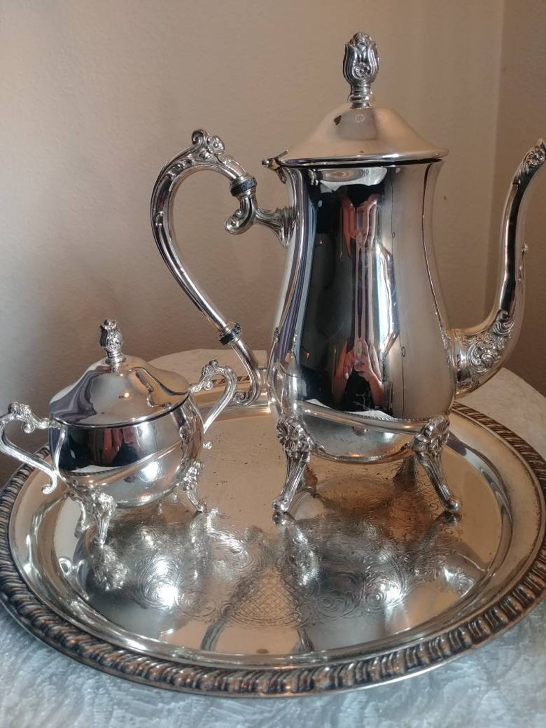 Silver Plated Coffee Service Set - Etsy