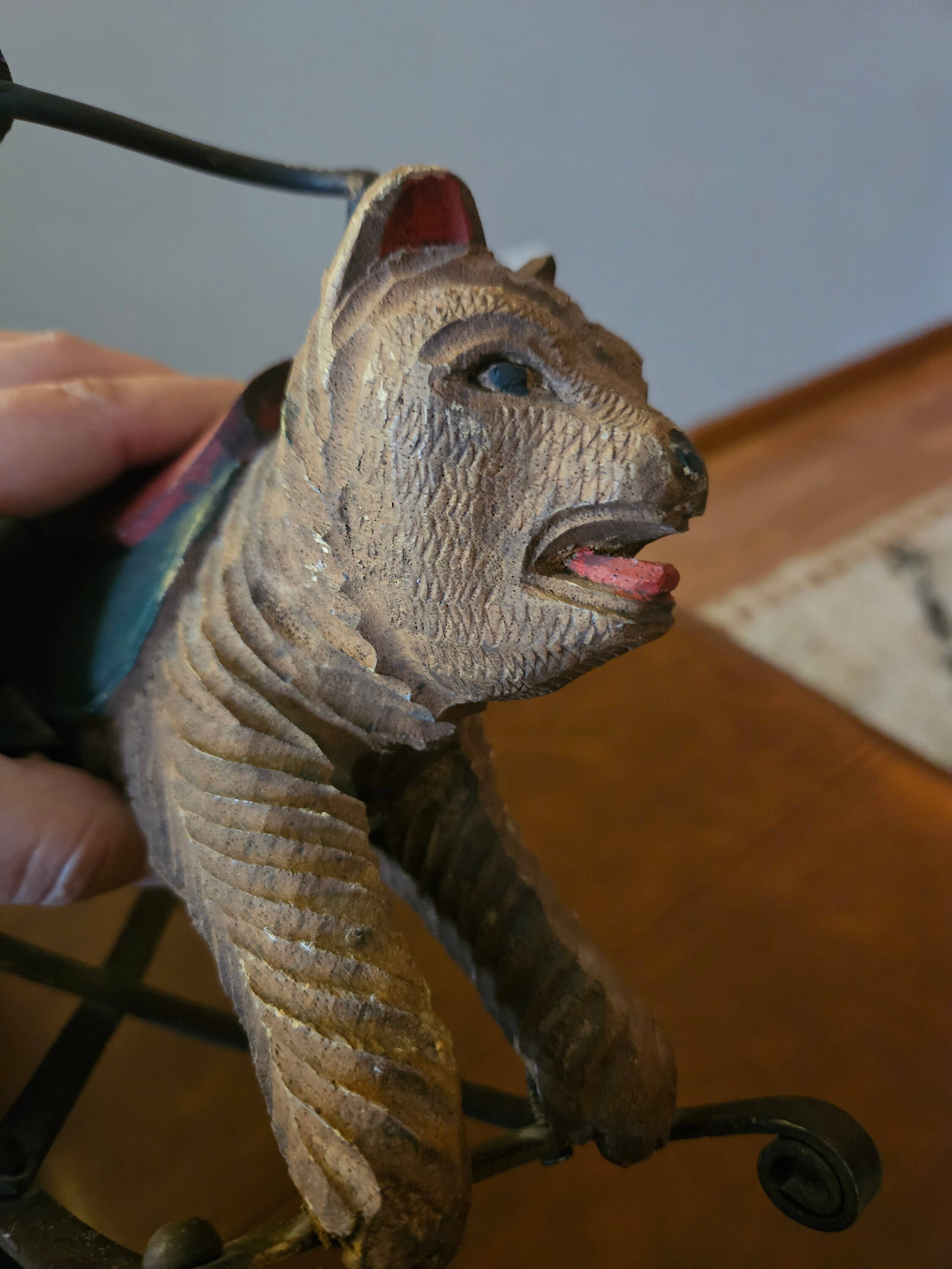 Vintage Carved Wooden Rocking Bear - Etsy