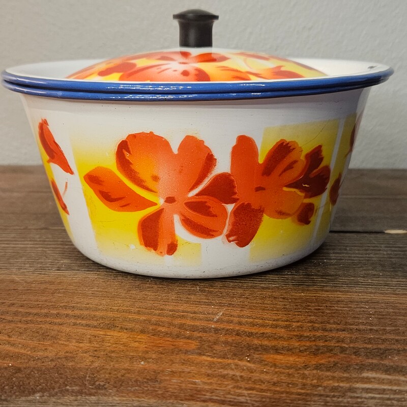 Enamel Pot With Lid - Etsy