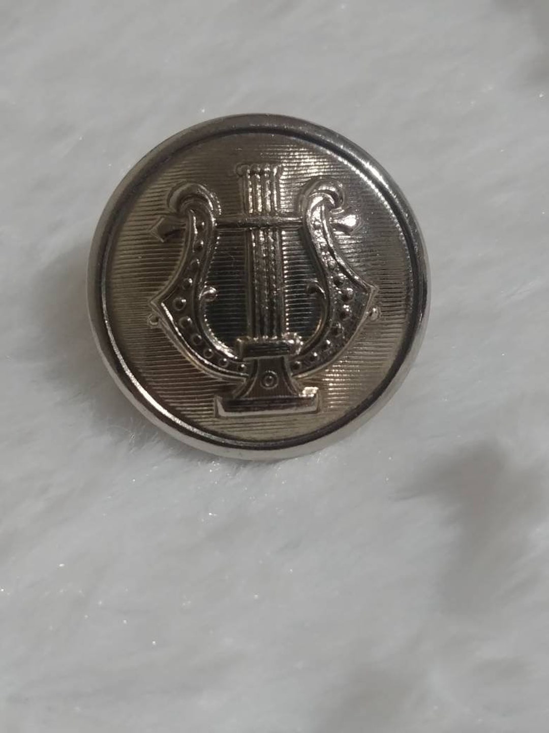 Military Band Uniform Button With Lyre Motif by Waterbury Company large ...
