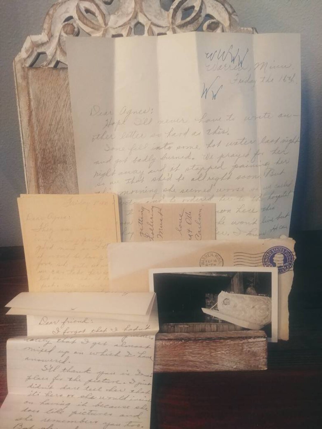Vintage Hand Written Letters Post Mortem Photography Tragic Story - Etsy