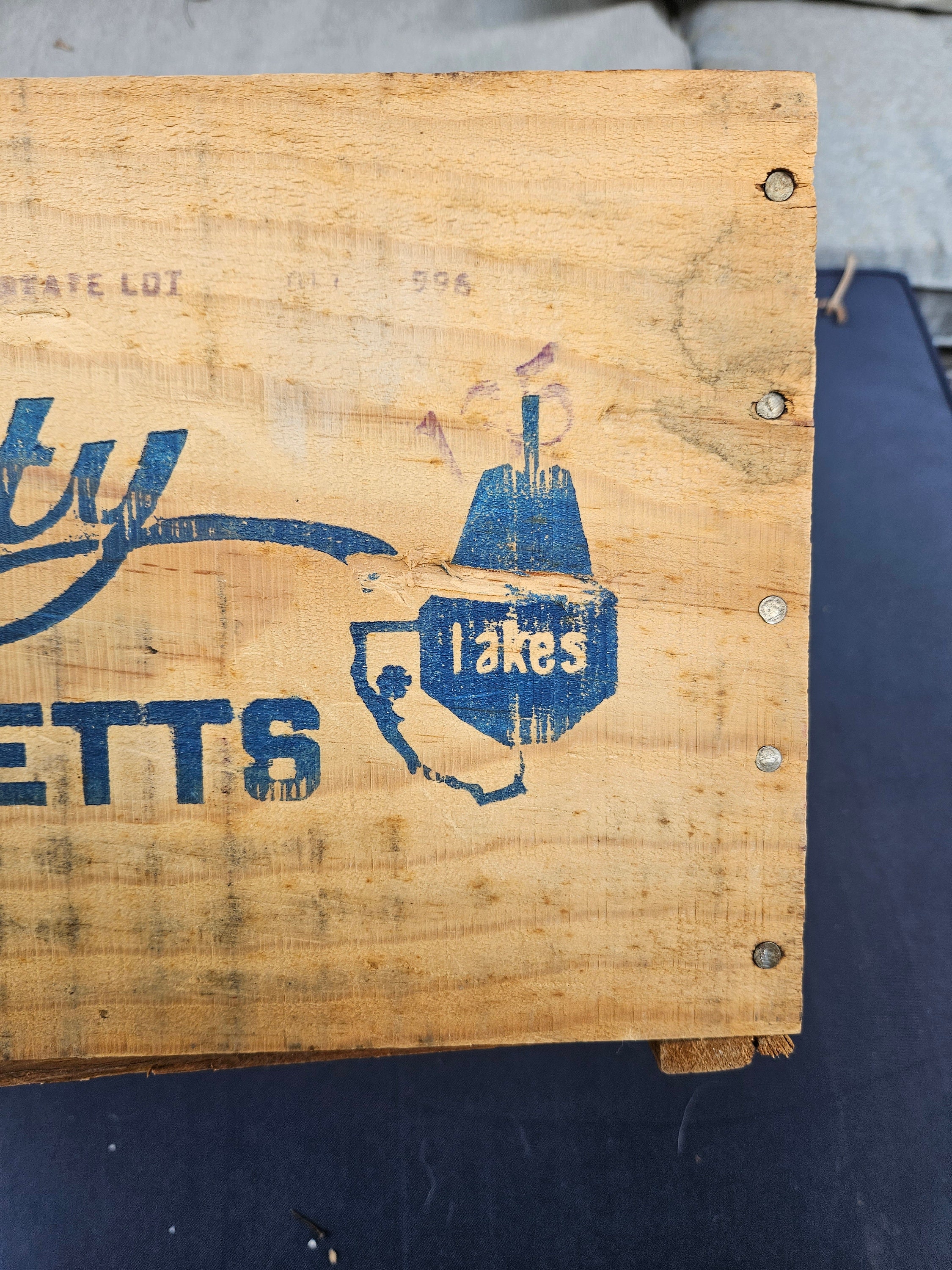 Vintage Mountain Lake County Pear Box Bartlett Pear Wooden - Etsy