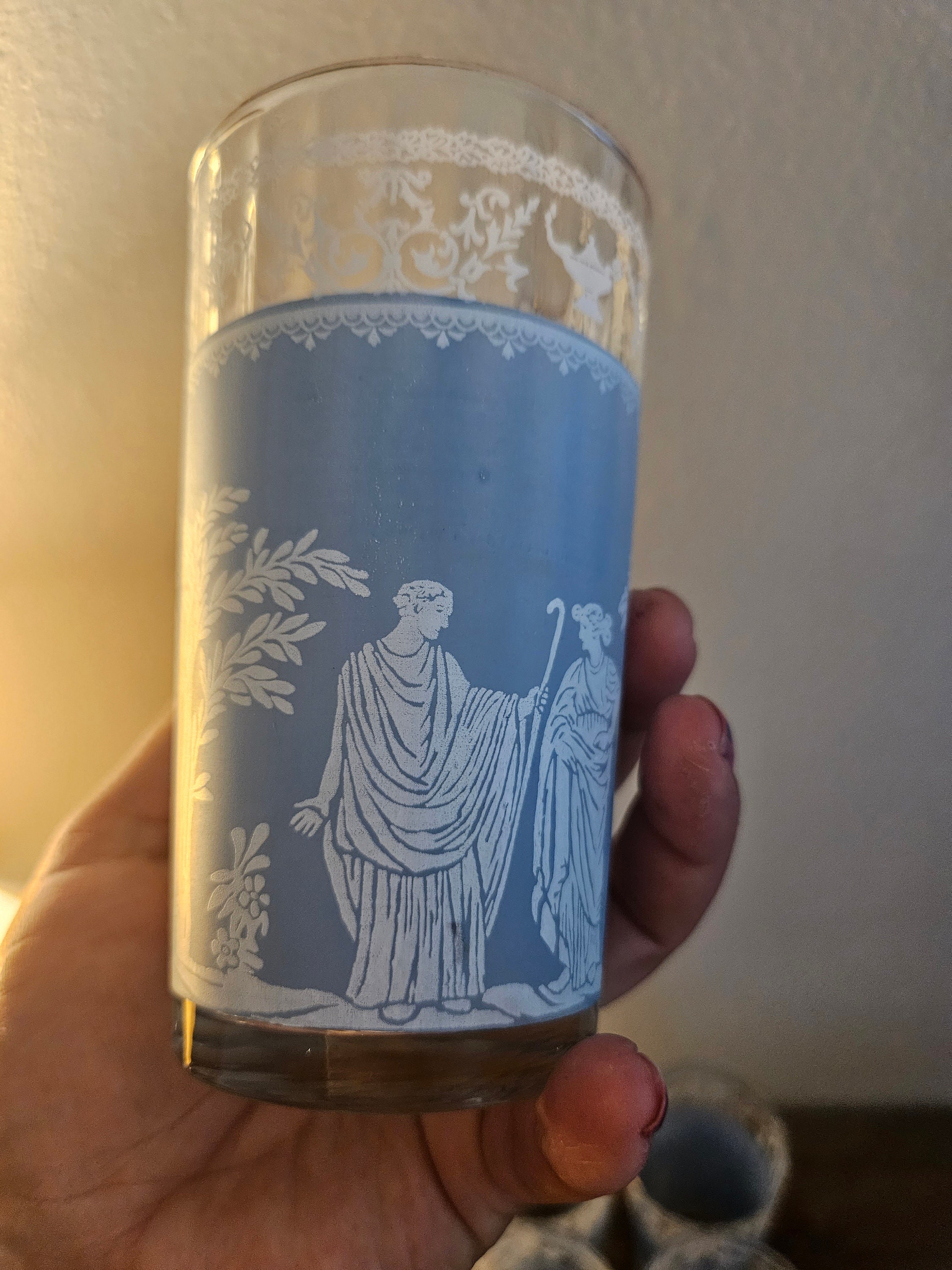 Vintage Jeanette Wedgwood Greek Hellenic Drinking Glass - Etsy