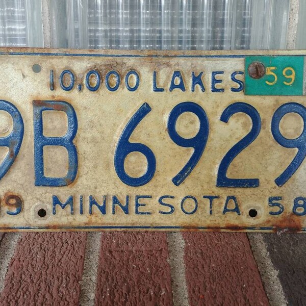 Antique Minnesota License Plate - Etsy