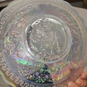 Vintage Imperial Carnival Glass Homestead Plate - Etsy