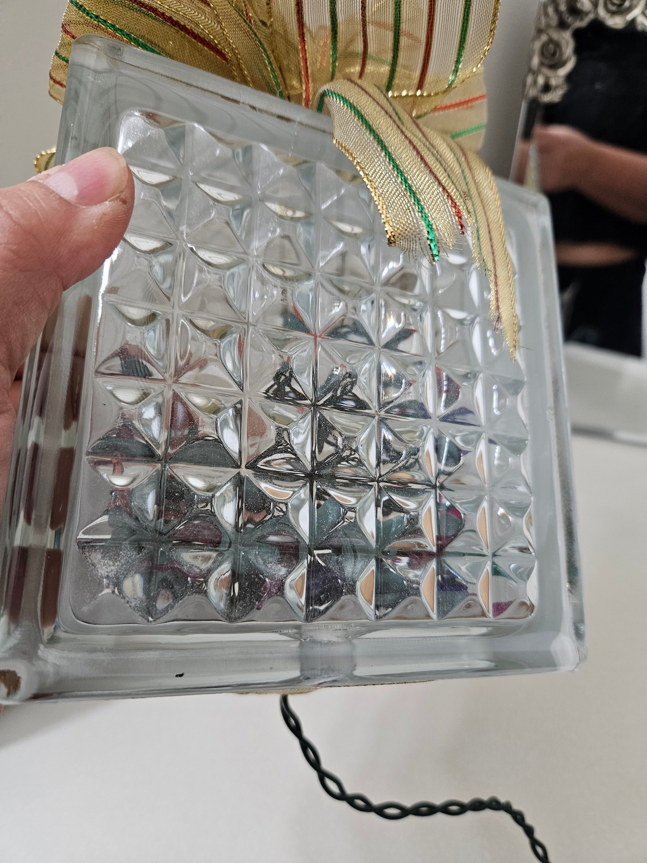 Glass Block Cube With Lights / Christmas / Holiday Decor / - Etsy