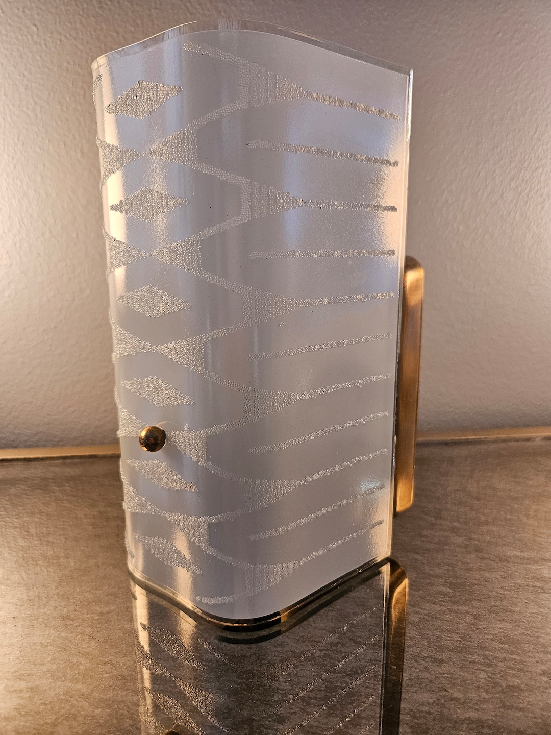 Vintage Glass Wall Sconce Fixture * MCM Bathroom Vanity Light - Etsy