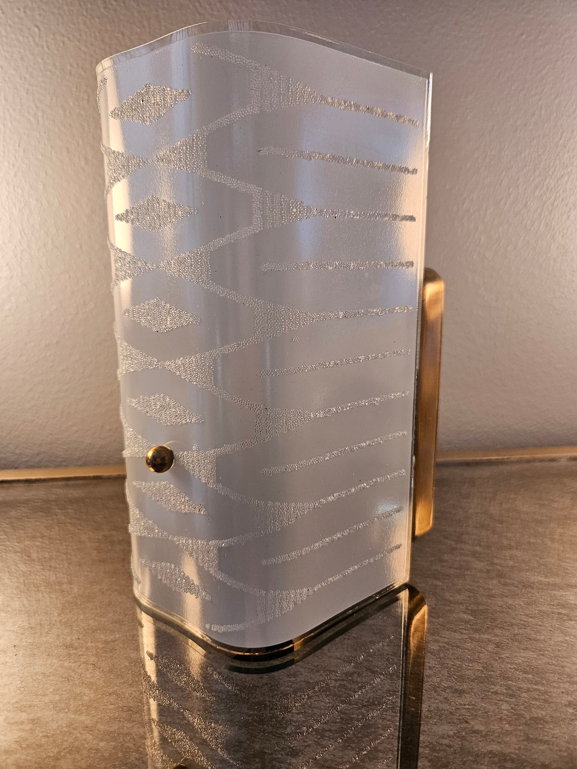 Vintage Glass Wall Sconce Fixture MCM Bathroom Vanity Light - Etsy