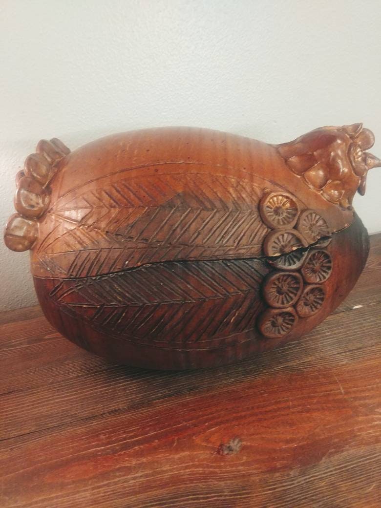 Vintage Ceramic Chicken Cookie Jar Nesting Hen Storage - Etsy