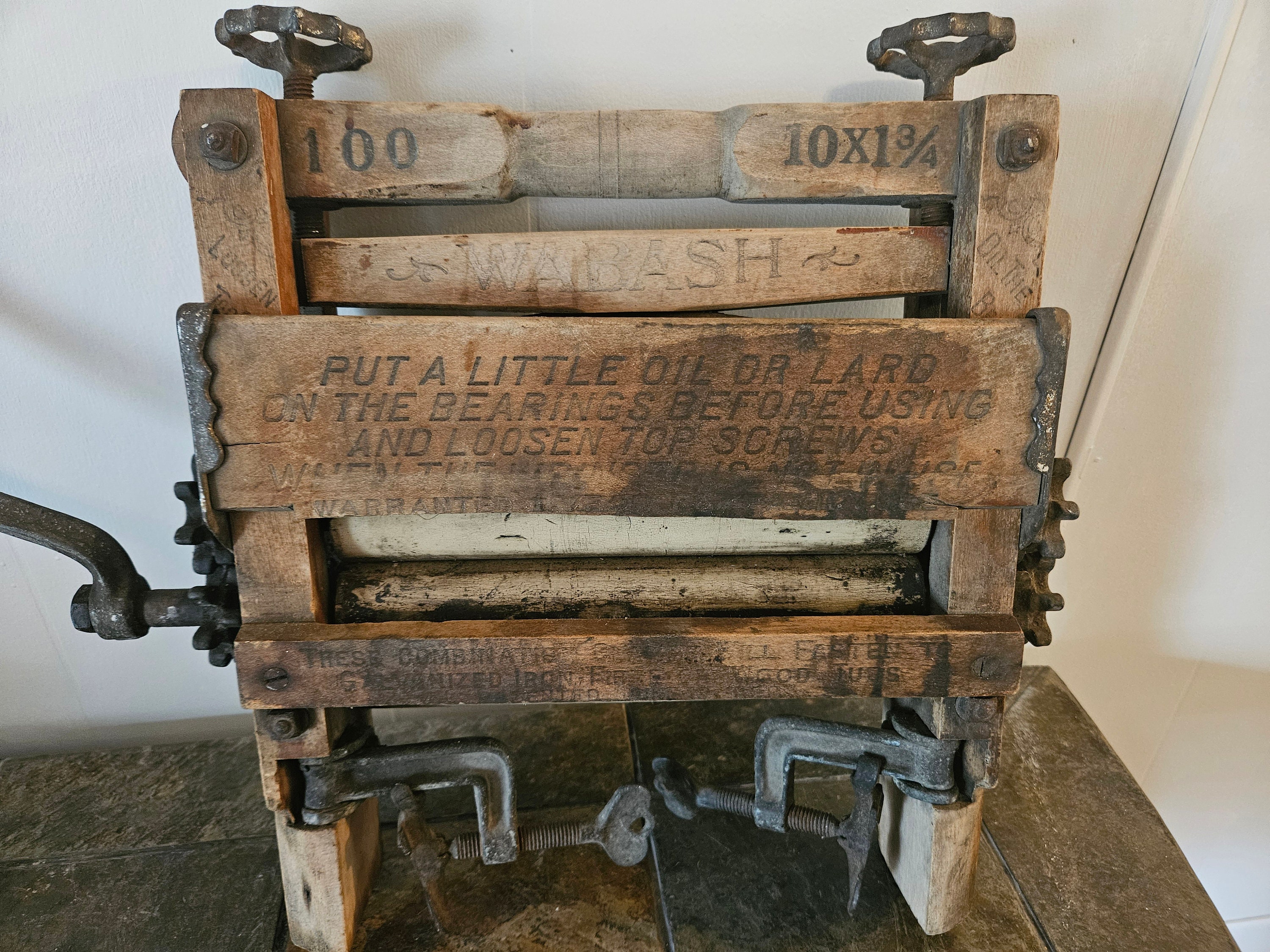 Antique Clothes Wringer Wabash Hand Crank Style Clothing Dryer - Etsy