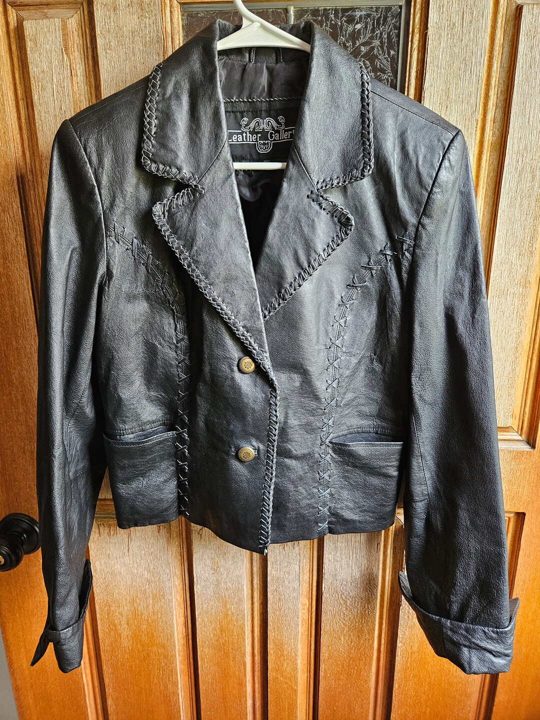 Vintage Leather Gallery Jacket Women's Medium Black - Etsy