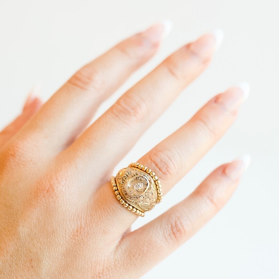 Lexi 2MM Beaded Bands in Gold set of 2 I Stretch Ring I 14 K Gold ...