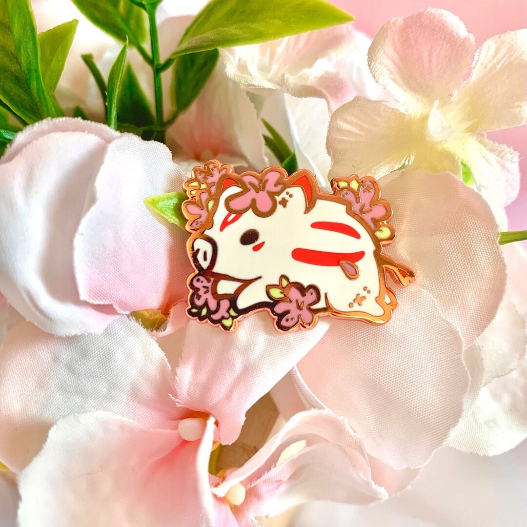 Rabbit Usagi/fox Kitsune/pig Zodiac Spirits Enamel Pin - Etsy