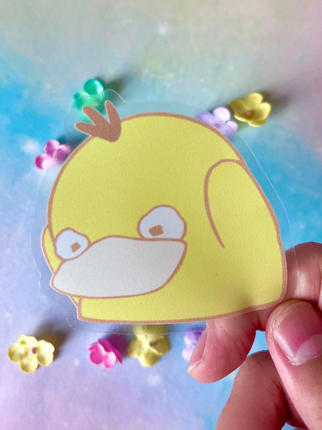 Clear Sticker: Psyduck Headache - Etsy