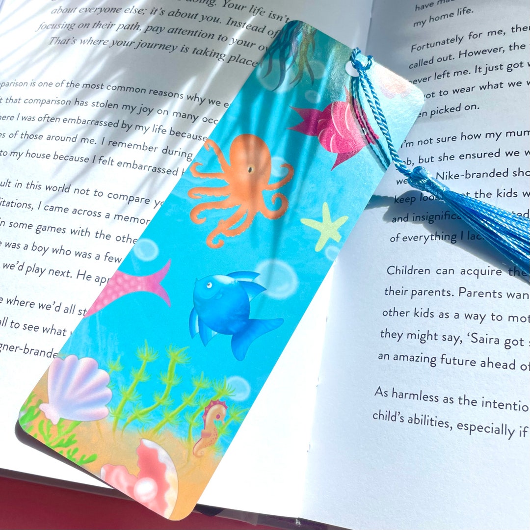 Under the Sea Bookmark With Tassel - Reading - Bookworm - Stocking ...