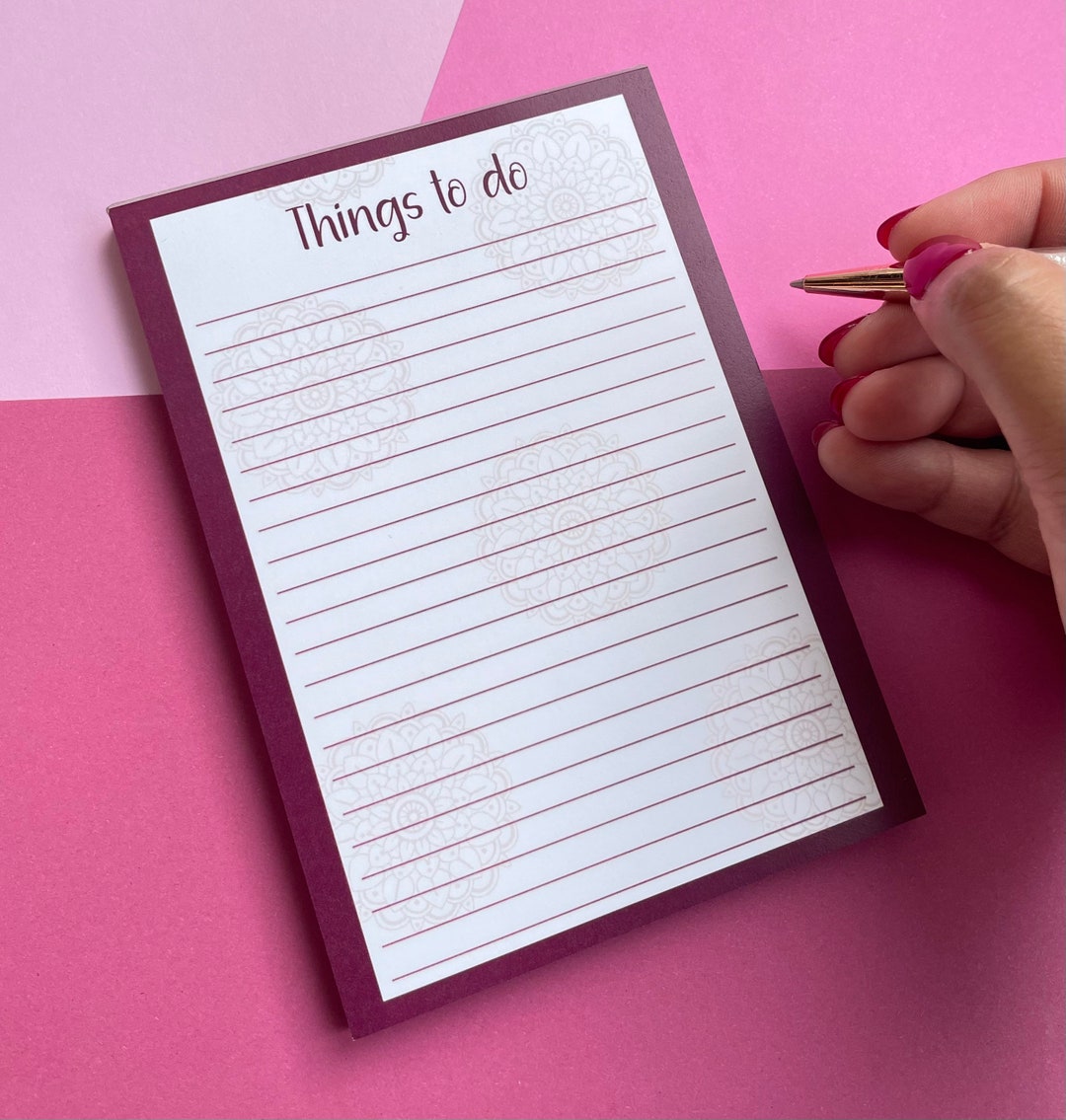 A6 Things to Do Notepad Things to Do Notepad Notepad Lists Stationery ...