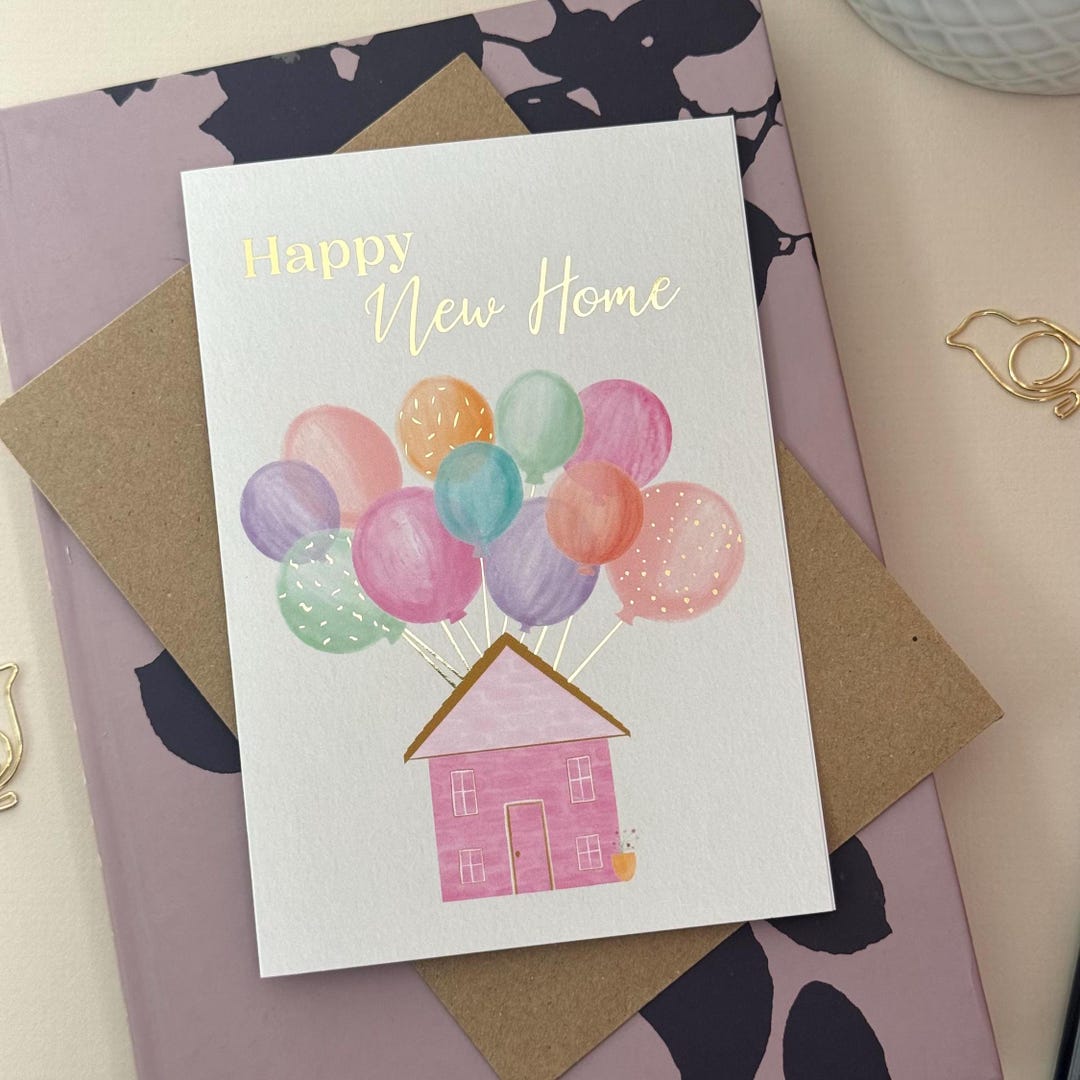 Happy New Home Balloon Card - New Home Wishes - New Chapter - Welcome ...