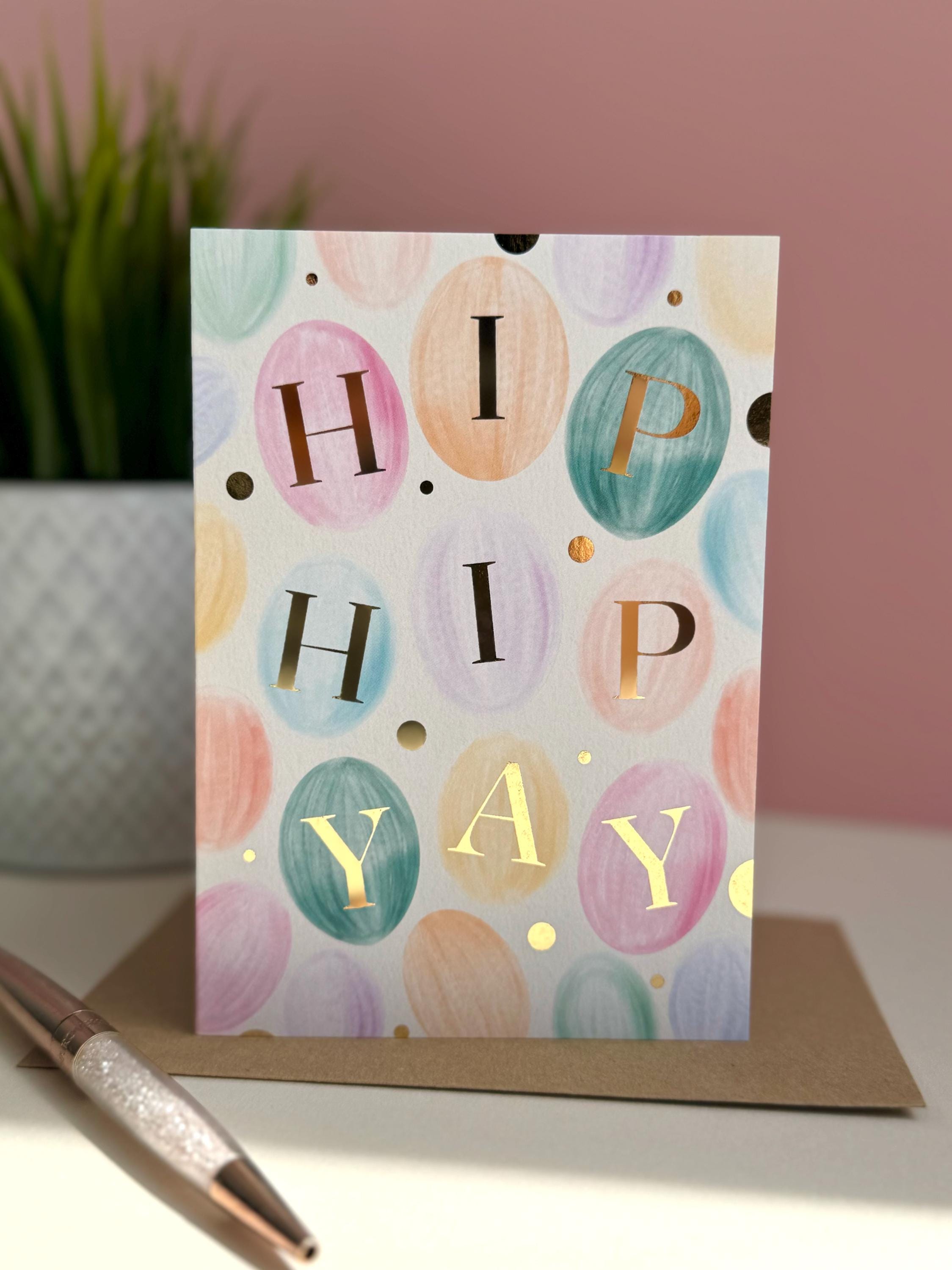 Hip Hip Yay Celebration Card - Congratulations - Birthday - Celebratory ...