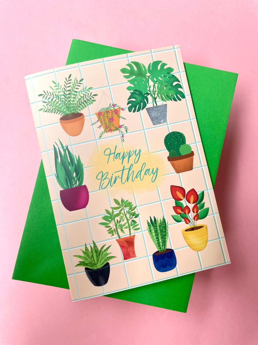 Plant Birthday Card - Plant Mum - Plant Dad - Plant Parent - Nature ...