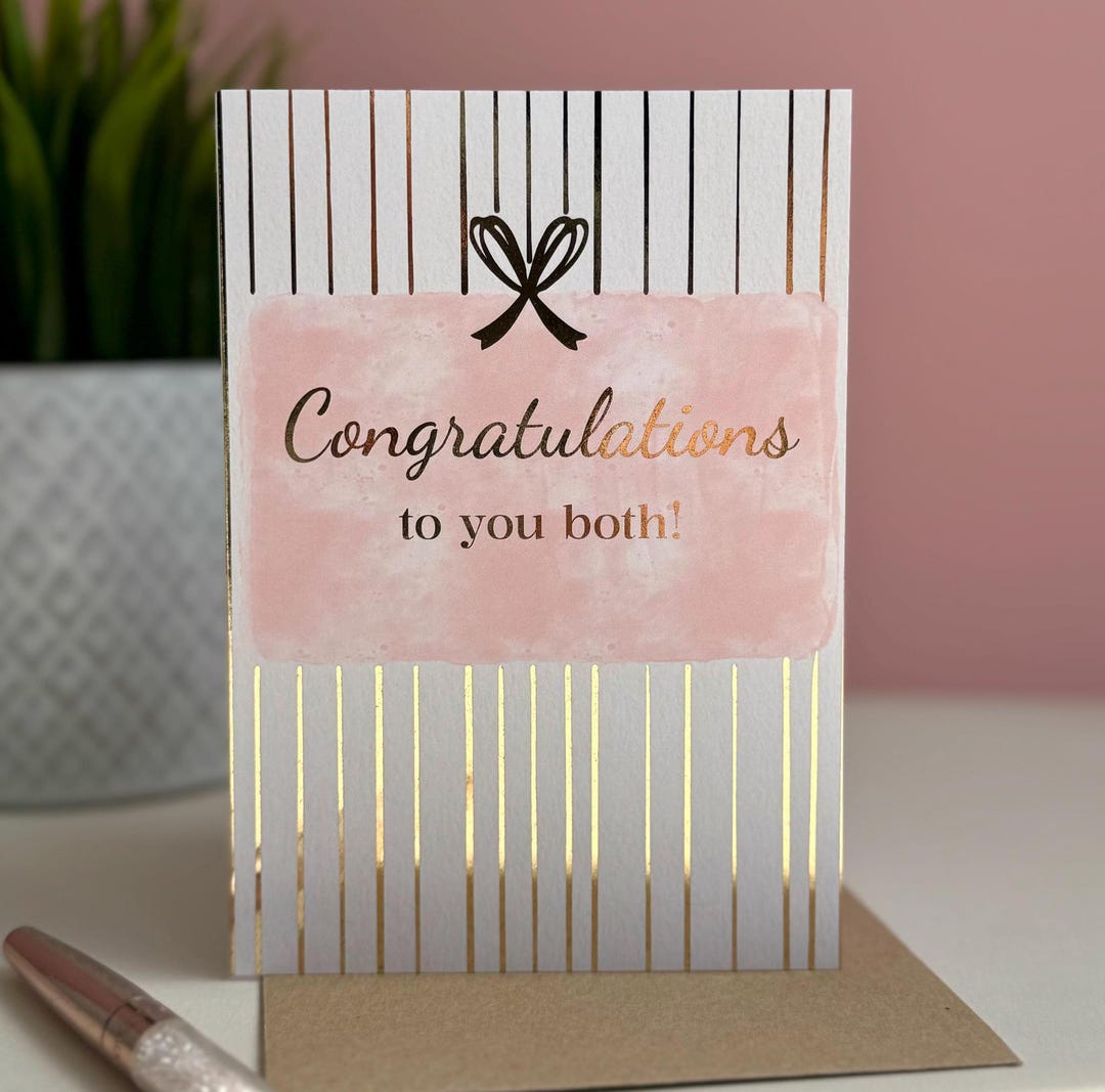 Congratulations Gift Card - Luxury Foiled Greeting Card - Celebration ...