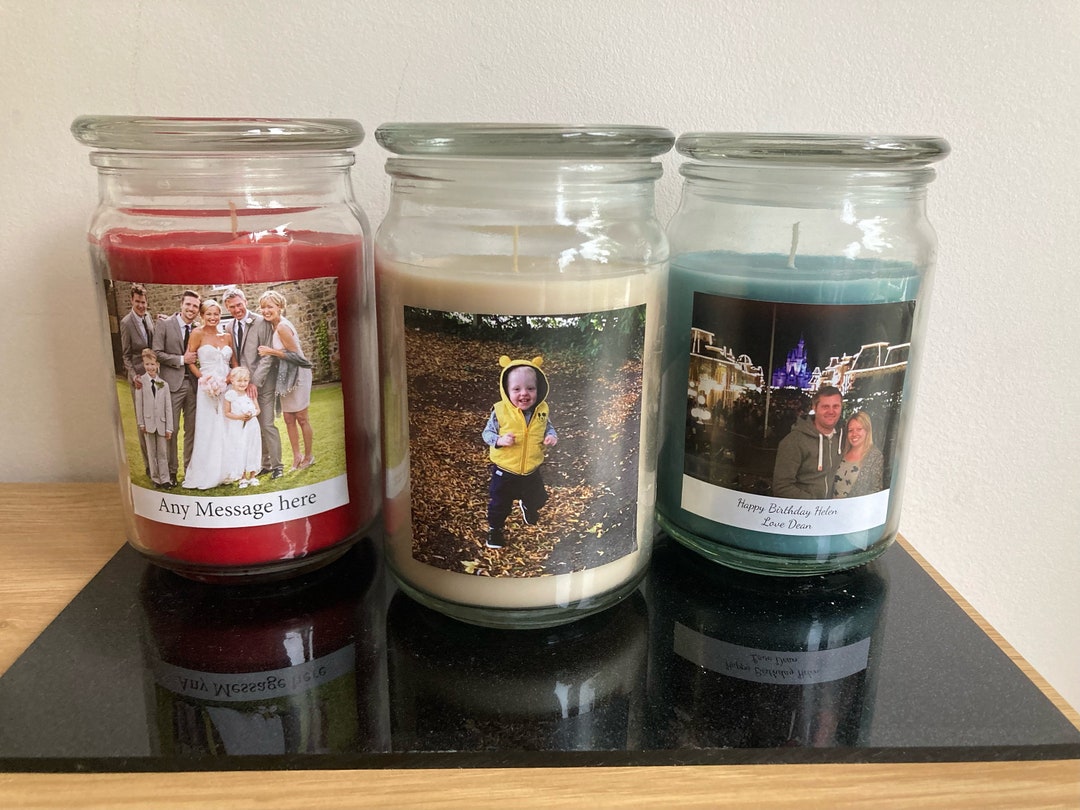 Personalised Photo Candle - Etsy UK