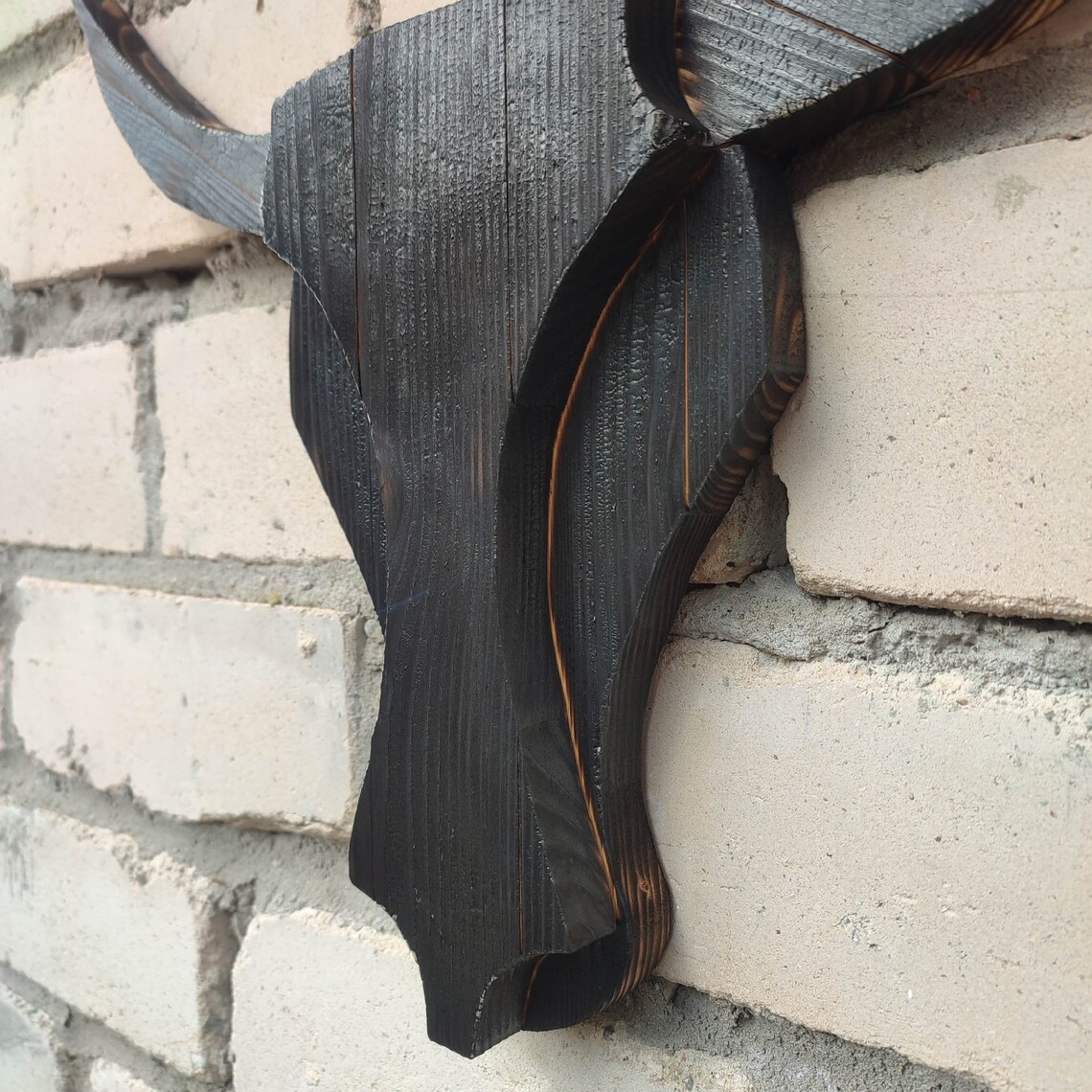 Wooden Bull Head, Wall Art, Burned Bull Scull, Bull Wooden Personalised ...