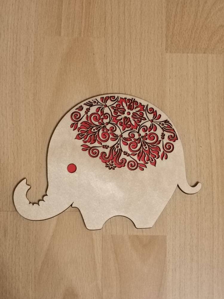 Wall Art, Home Decor, Elephant Figure, Wooden Sign, 3D Animal Figure ...