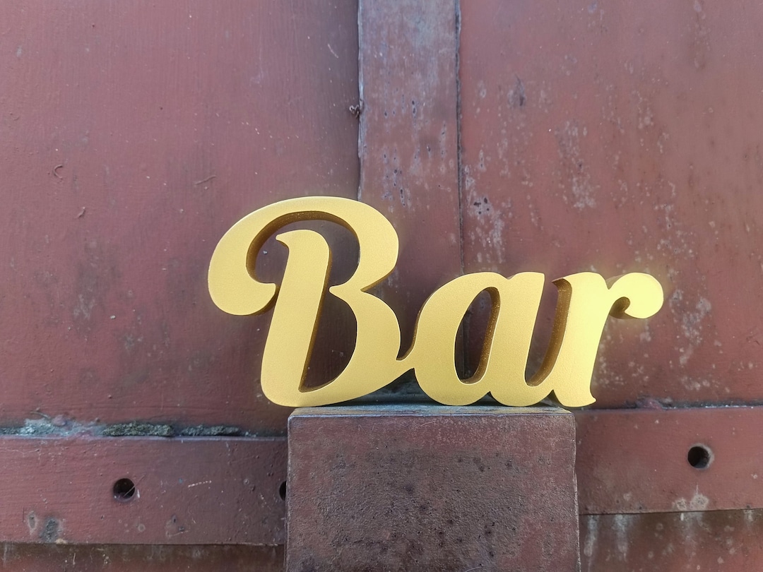 Wooden Letters, Wooden Bar Word, Custom Wood Sign, Wooden Bar Sign ...