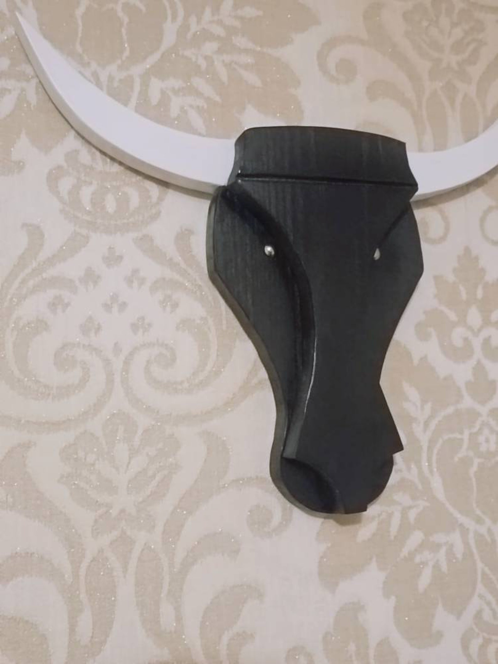 Wooden Bull Head, Wall Art, Bull 2021, Bull Wooden Personalised Sign ...