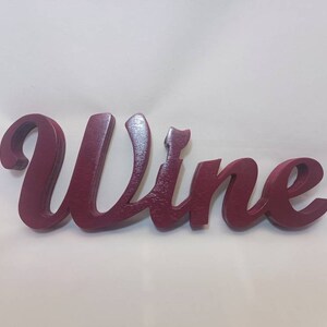 Wine Wooden Gift Sign, Wine Wooden Personalised Sign, Wall Sign WINE ...