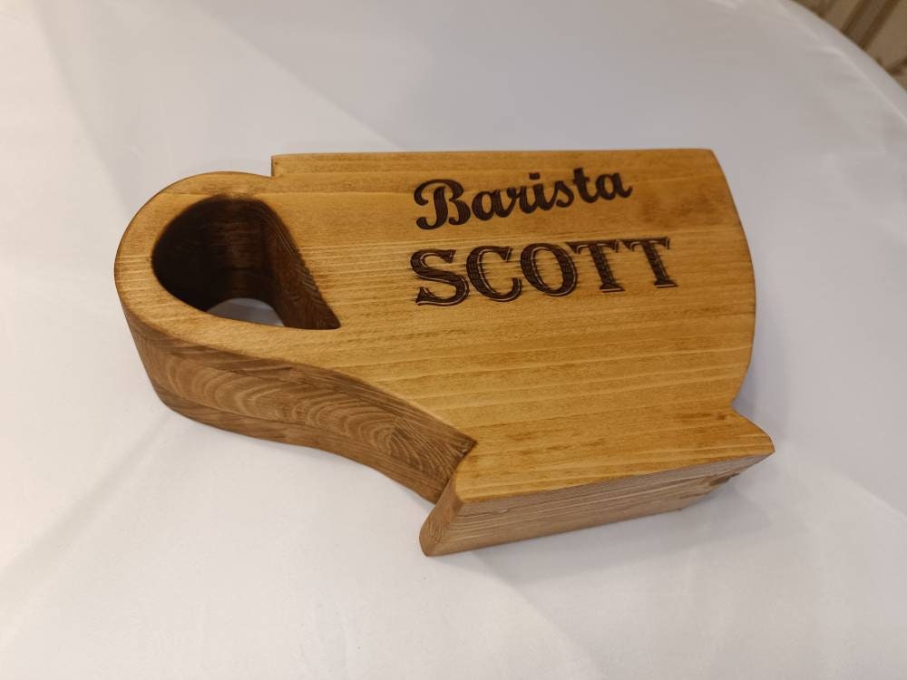 Wooden Jar for Tips, Caffe Decor, Wooden Coffee Cup, Home Decor, Custom ...