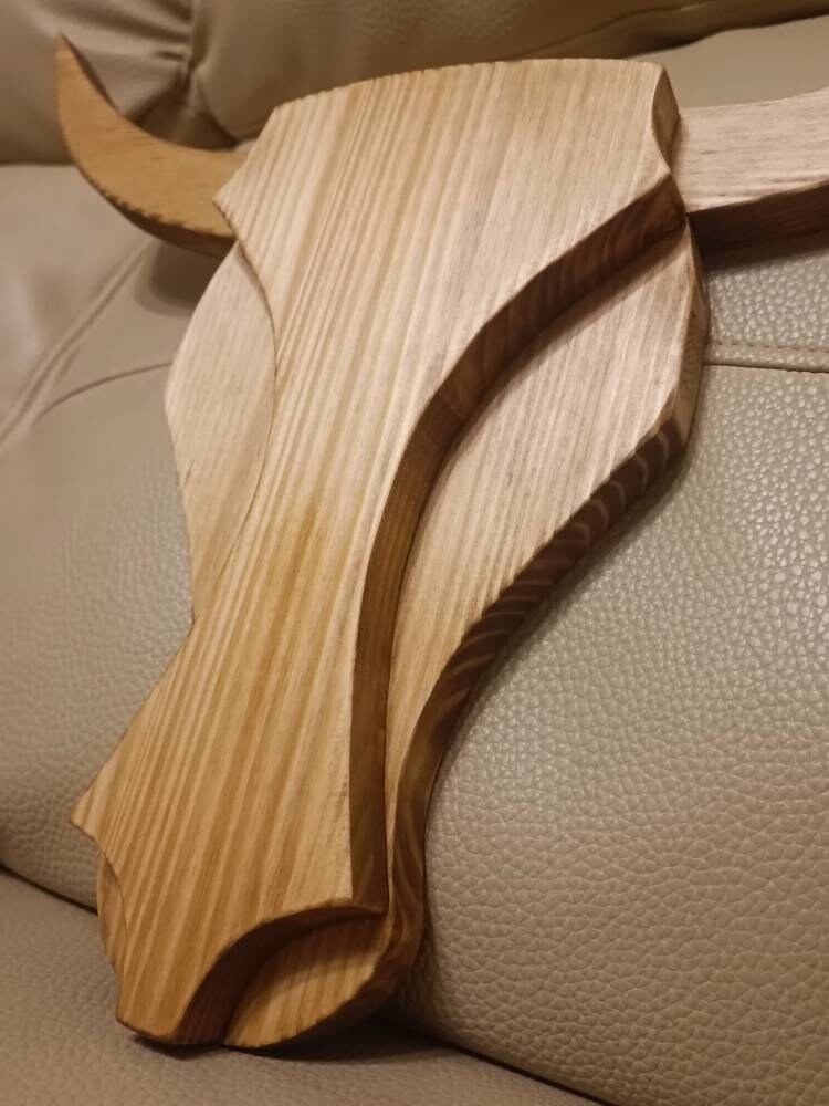 Wooden Bull Head, Wall Art, Bull 2021, Bull Wooden Personalised Sign ...