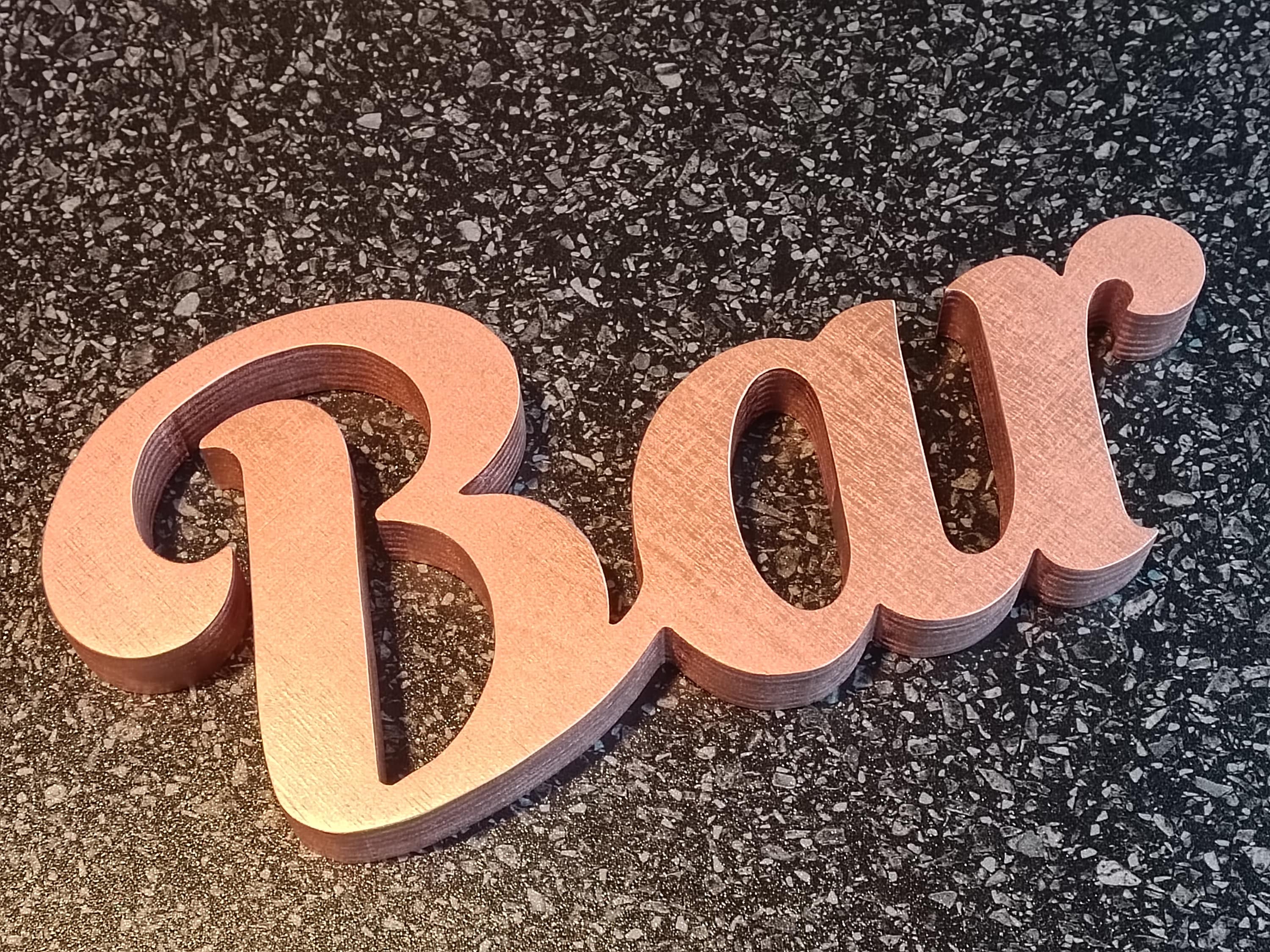 Wooden Letters, Wooden Bar Word, Custom Wood Sign, Wooden Bar Sign ...