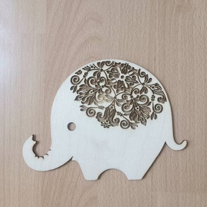 Wall Art, Home Decor, Elephant Figure, Wooden Sign, 3D Animal Figure ...