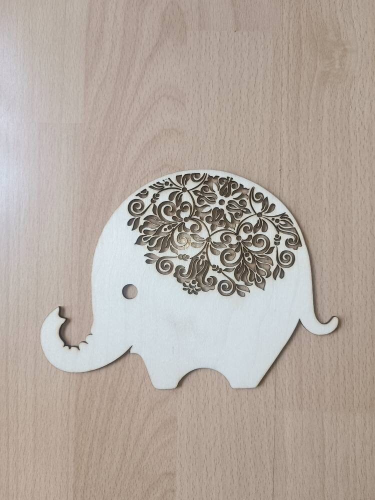 Wall Art, Home Decor, Elephant Figure, Wooden Sign, 3D Animal Figure ...