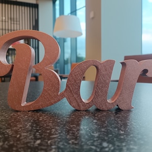 Wooden Letters, Wooden Bar Word, Custom Wood Sign, Wooden Bar Sign ...